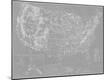 Explorer - USA Map - Graphite Giclee Print - The Vintage Collection ...