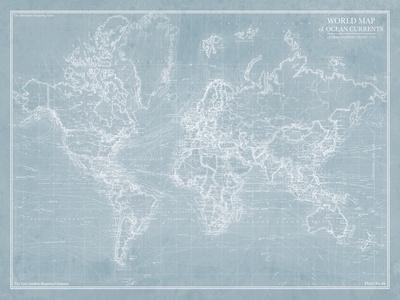 'Explorer - World Map' Giclee Print - The Vintage Collection | Art.com