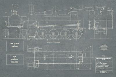 'Layout for Tank Engines I' Giclee Print - The Vintage Collection | Art.com