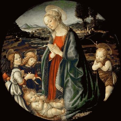 The Virgin Adoring the Christ Child with Saint John the Baptist and Two ...
