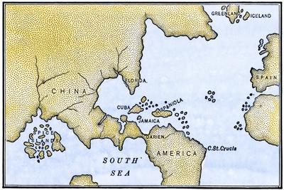 'Theory of round Earth: Map of the World Drawn up from the Discoveries ...