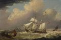 The English Brig, 'The Guide', Entering the River Elbe in Germany ...