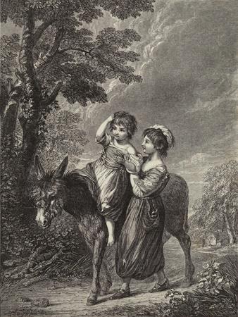 'Peasant Children (Engraving)' Giclee Print - Thomas (after ...