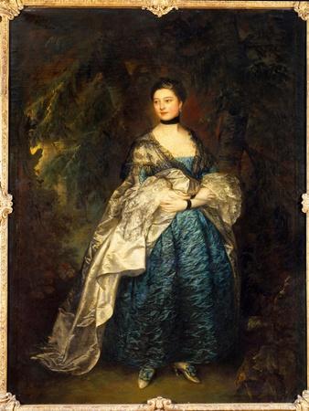 Portrait in Foot of Lady Gertrude Alston (1732-1807) Painting by Thomas ...