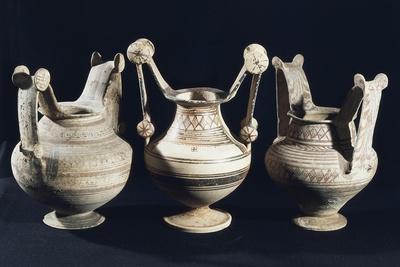 'Three Amphoras, Messapic Civilization, 7th Century BC' Giclee Print ...