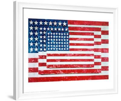 'Three Flags, 1958' Framed Art Print - Jasper Johns | Art.com