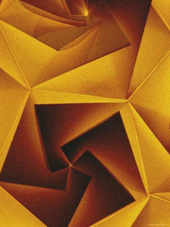 'Golden Geometric Pentagons' Photographic Print - Tim Kahane | Art.com