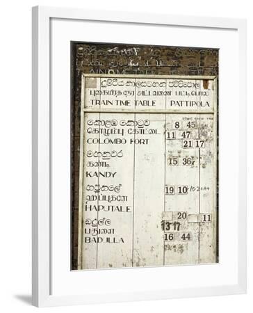 'Timetable for the Colombo to Badulla Train at Pattipola, Highest ...