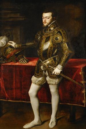 'King Philip II of Spain (1527-1598), the King in Armor; Morion and ...