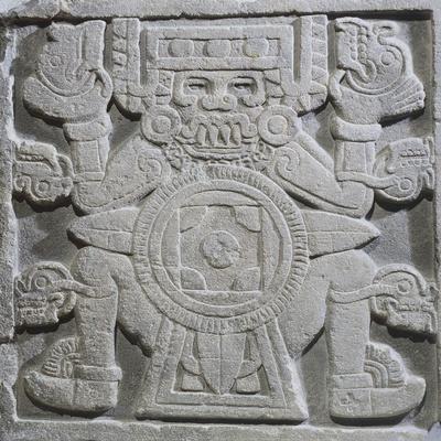 Tlaltecuhtli, the Aztec Earth, Basalt Relief of the Post-Classic Period ...