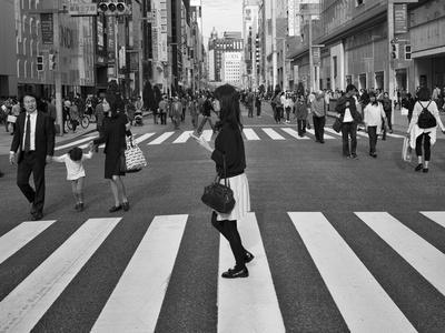 'Tokyo City Scene, Japan (B/W Photo)' Giclee Print | Art.com