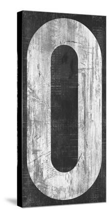 'Retro Numbers - Zero' Stretched Canvas Print - Tom Frazier | Art.com