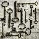 'Collection of Antique Keys in a Square' Giclee Print - Tom ...