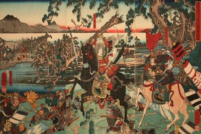 'Tomoe Gozen at the Battle of Awazu' Giclee Print - Utagawa Yoshikazu ...