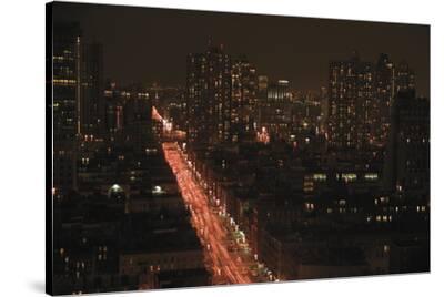 Downtown Lights Stretched Canvas Print - Tony Koukos | Art.com