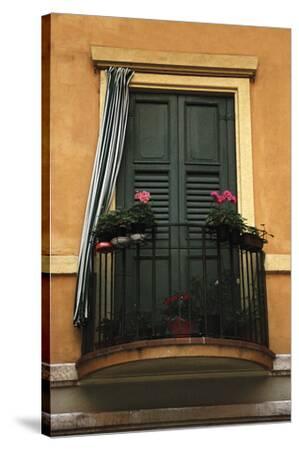 Provincial Porta - Balcony Stretched Canvas Print - Tony Koukos | Art.com