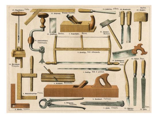 Tools Used In Carpentry And Joinery Giclee Print By Art tools-used-in-carpentry-and-joinery-giclee-print-by-art