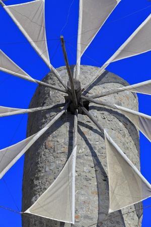 Traditional Stone Windmills Dating Back to the 1800S. Lassithi Plateau ...