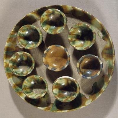 Tray with Cups, Tri-Color Glazed Pottery, China, Tang Dynasty, 7th-10th ...