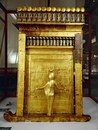 'Treasure of Tutankhamen, Gilded Shrine of Canopic Jars or Canopic ...