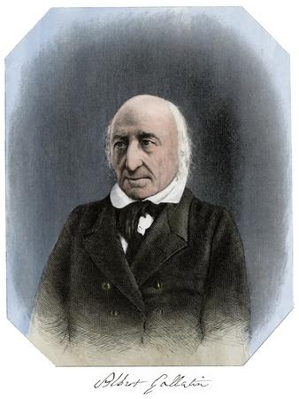 Treasury Secretary Albert Gallatin, with His Autograph. Giclee Print ...