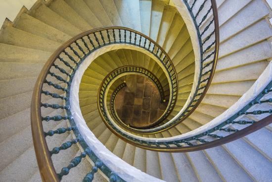 [building] Triple Spiral Staircase at Bonaval Convent in Santiago de ...