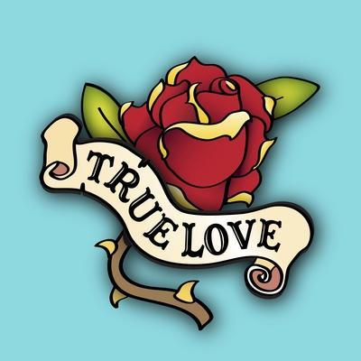 True Love Rose Tattoo Giclee Print | Art.com