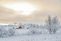 'Farm Barn in a Cold Winter Landscape with Snow and Frost' Photographic ...