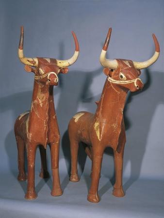 Turkey, Buyukkale, Sculptures Representing a Couple of Harnessed Bulls ...