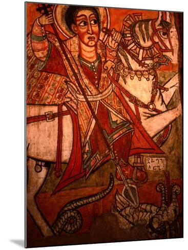 Detail of Wall Painting in Church, Ethiopia Photographic Print by ...