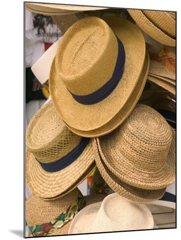 Straw Hats at Port Lucaya Marketplace, Grand Bahama Island, Caribbean ...