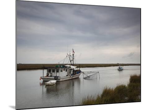 USA, Louisiana, Dulac, Bayou Fishing Boat by Lake Boudreaux ...