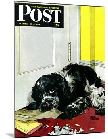 "Butch Chews the Mail," Saturday Evening Post Cover, March 13, 1948 ...