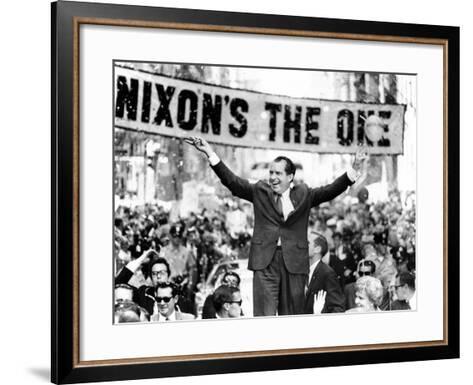 Richard Nixon, Delivering His the 'V' for Victory Sign Photo by | Art.com
