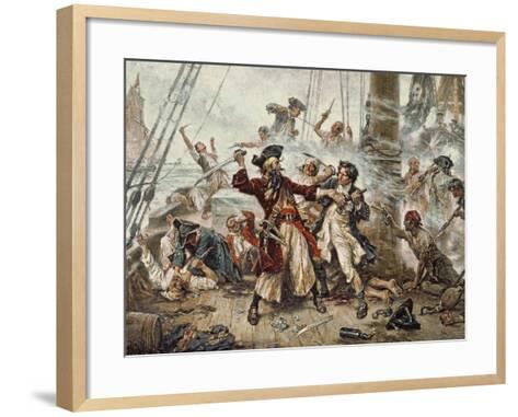 The Capture of the Pirate Blackbeard, 1718 Giclee Print by Jean Leon ...