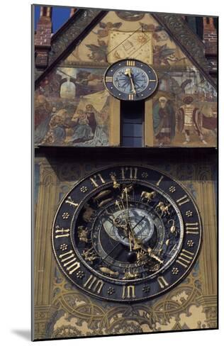 Astronomical Clock, Detail from Ulm Town Hall, Baden-Wuerttemberg ...