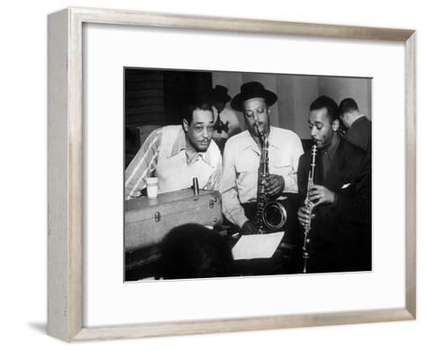 Duke Ellington with Ben Webster and Jimmy Hamilton at Carnegie Hall ...