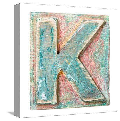 Wooden Alphabet Block, Letter K Art Print by donatas1205 | Art.com