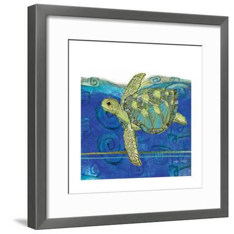 Coastal-Sea Turtle-Swirly Ocean Art Print by Robbin Rawlings | Art.com