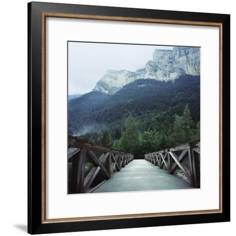 Footbridge Spanning the Base of a Valley Photographic Print by | Art.com