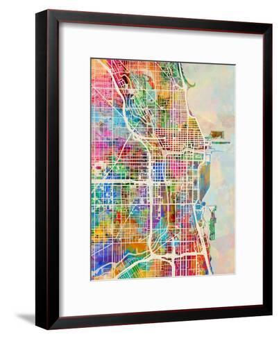 Chicago City Street Map Art Print by Michael Tompsett | Art.com