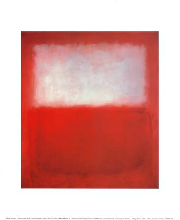 'White over Red' Art Print - Mark Rothko | Art.com