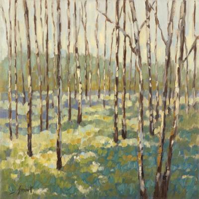 'Trees in Blue Green' Art Print - Libby Smart | Art.com