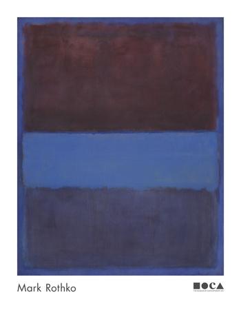 'No. 61 (Rust and Blue) [Brown Blue, Brown on Blue], 1953' Art Print ...