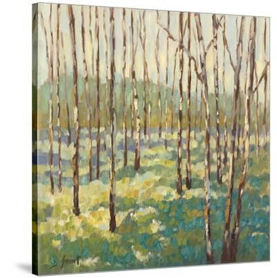 'Trees in Blue Green' Stretched Canvas Print - Libby Smart | Art.com