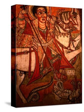 Detail of Wall Painting in Church, Ethiopia Photographic Print by ...
