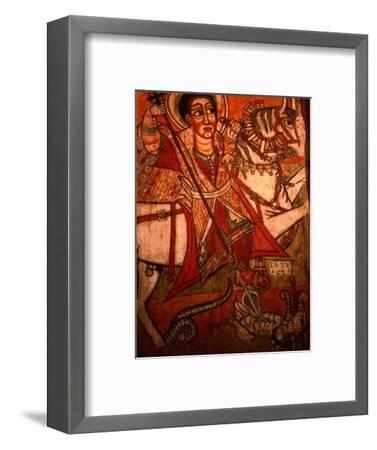 Detail of Wall Painting in Church, Ethiopia Photographic Print by ...