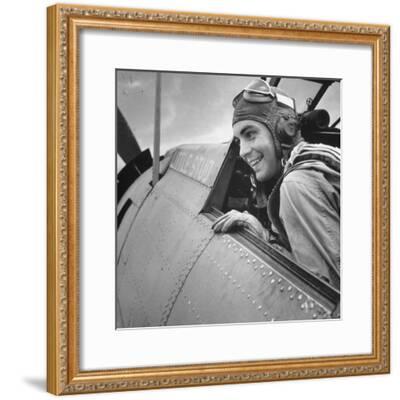 US Pilot at Midway Naval Base Photographic Print by Frank Scherschel ...