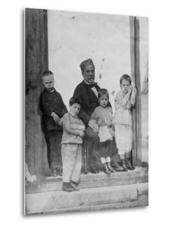 Dr Louis Pasteur with Four Children Who Had Been Bitten by Mad Dogs and ...