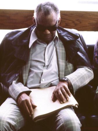 Ray Charles Reading Braille Photo | Art.com